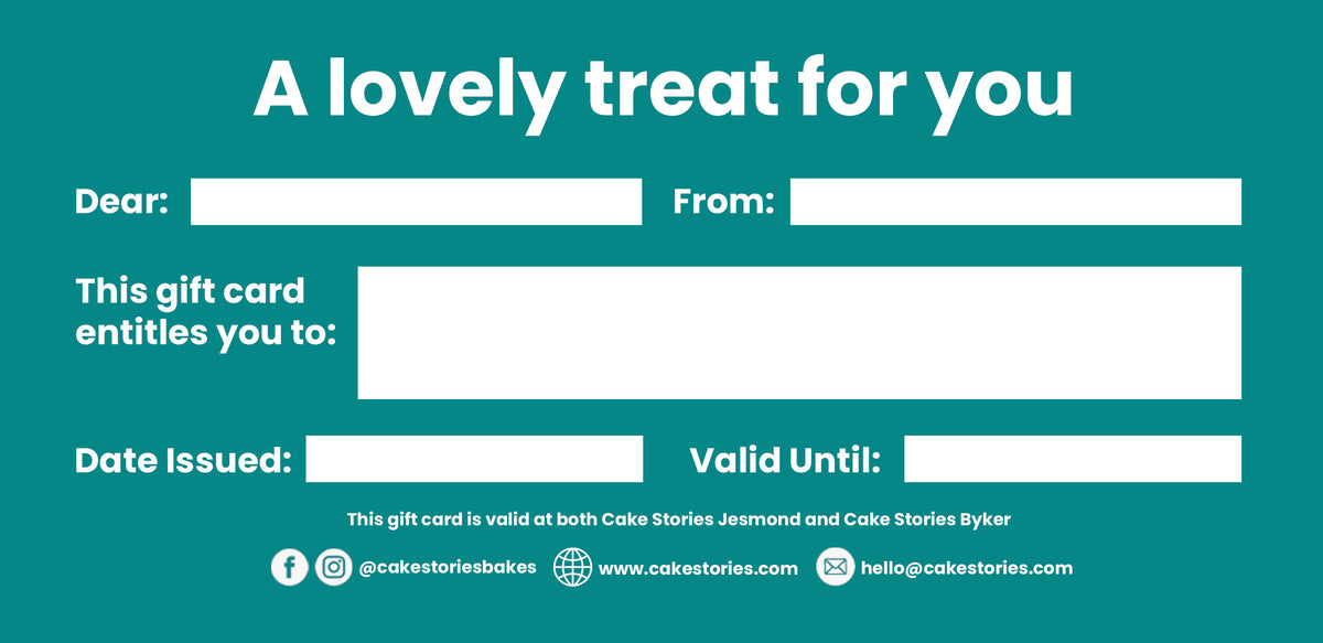 Cake Stories In Shop Gift Card – Cake Stories Shop